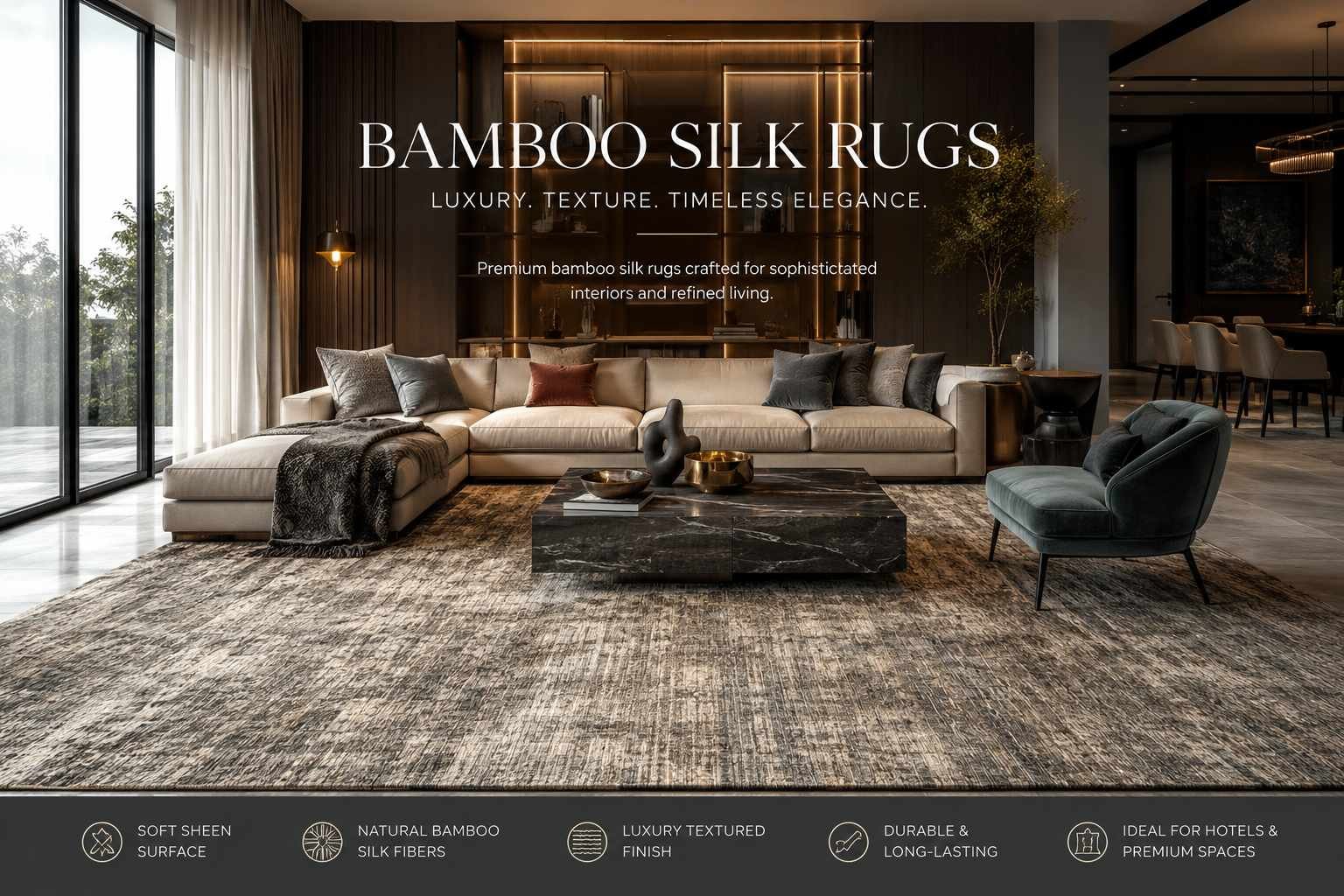 Bamboo Silk Rug Manufacturer | Luxury Textured Rugs